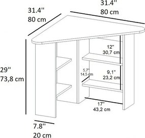 Pracovní stůl Corner Anthracite