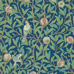 Tapeta BIRD & POMEGRANATE 212540, kolekce ARCHIVE WALLPAPERS, blue sage