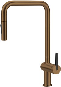 Deante Momi, dřezová baterie s výsuvnou sprškou h-408, broušený bronz, DEA-BKM_C73N