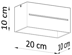 Černé stropní svítidlo s kovovým stínidlem 10x20 cm Lorum – Nice Lamps