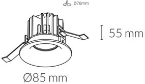 Kohl Lighting - LED Koupelnové podhledové svítidlo LUXO LED/12W/230V IP65