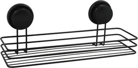 MSV MEGA VENTOUSES polička s přísavkami černá / ocel / 35 cm