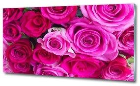 Wallmuralia Fotoobraz na skle Kytice růžových růží 100x50