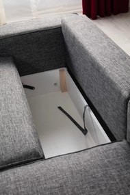 Hanah Home Rohová pohovka PIRLO tmavě šedá pravá