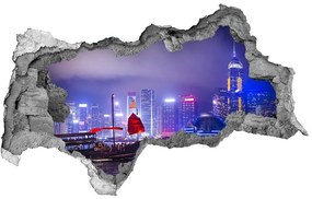 Wallmuralia Nálepka fototapeta 3D výhled Hong kong noc 95x73 cm