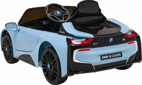 Ramiz Elektrické autíčko BMW i8 Lift modré + dálkové ovládání + pomalý start + 3bodové pásy + MP3 USB + LED