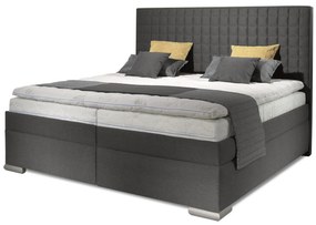 New Design Rialto Boxspring 180x200cm šedá ekokůže