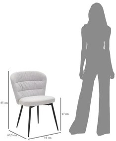 Designová jídelní židle Bardolph šedá