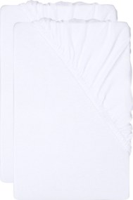 Livarno® Sada žerzejových napínacích prostěradel, 90–100 x 200 cm, 2dílná, bílá