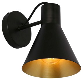 Černo-zlaté nástěnné svítidlo More pro žárovku E27  - Candellux