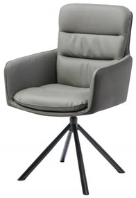 Židle Big George kožená šedá područka/ 44219