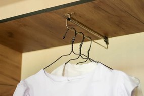 Šatní skříň s otevíracími dveřmi ROJ 105 bílý 2D s nástavcem