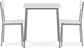 Autronic Jídelní set s 2 židlemi AUT-O2122 Odstín: Bílá