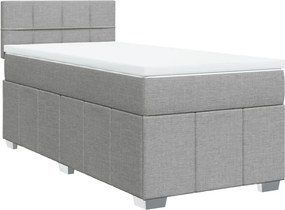 Box spring postel s matrací světle šedá 80 x 200 cm textil 3289195