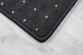 Condor Carpets, Kusový koberec Udinese antracit čtverec, 60x60, šedá, chodba / předsíň