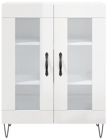 Skříň highboard lesklá bílá 69,5 x 34 x 180 cm kompozitní dřevo,  3198307