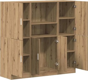 Sada 3 kusů kuchyňských skříněk dub artisan kompozitní dřevo 3324159