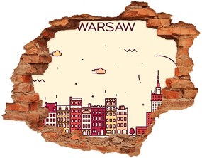 Wallmuralia Fototapeta díra na zeď Varšava Polsko 90x70 cm