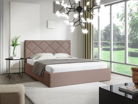 Eka Čalouněná postel DIAMOND 90x200 cm Barva látky Trinity: Černá (Trinity 2316), Úložný prostor: Bez úložného prostoru