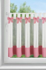 KRÁTKÁ ZÁCLONA NA POUTKÁCH POLINA 150X70 CM ČERVENÁ