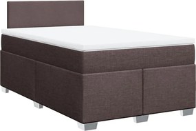 Box spring postel s matrací tmavě hnědá 120x190 cm textil 3288123