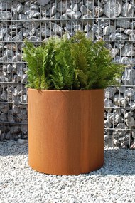 Květináč NEW RONDO, corten, Ø 60 cm, hnědý