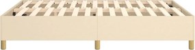 Rám postele s boxspringem krémový 140 x 190 cm textil 3120958