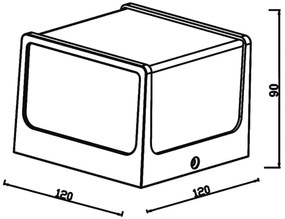 TOP LIGHT Světlo nástěnné-stropní Block