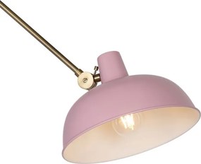 Nástěnné svítidlo s ramenem a vypínačem Milton Pink