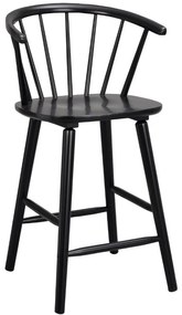 OnaDnes -20% Černá dřevěná barová židle ROWICO CARMEN 64,5 cm