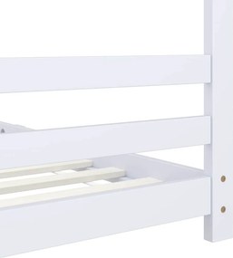 Rám dětské postele bílý masivní borové dřevo 90 x 200 cm 289612