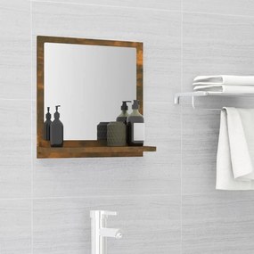 vidaXL Koupelnové zrcadlo 40 x 10,5 x 37 cm dřevotříska [804561] Barva: kouřový dub