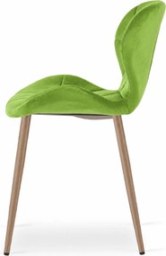 Jídelní židle MANGO VELVET, světle zelená