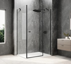 Polysan Polysan, GLOBE BLACK obdélníková sprchová zástěna 1200x800mm, čiré sklo, pravé, GB1012-3215RB