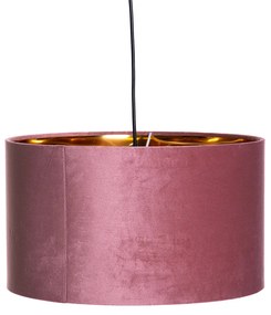 Moderní závěsná lampa růžová se zlatem 40 cm - Rosalina
