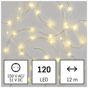 LED Venkovní vánoční řetěz 120xLED/17m IP44 teplá bílá