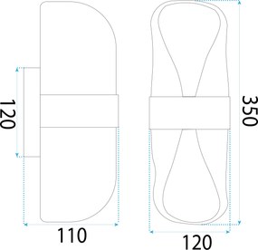 Toolight Toolight, nástěnné svítidlo 2xE27 APP1502-1W, přírodní hnědá, OSW-036907