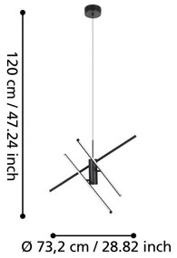 Eglo 99818 - LED Stmívatelný lustr na lanku SALITRE LED/29W/230V