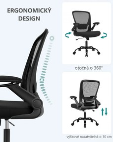 Goleto Ergonomická kancelářská židle | černá