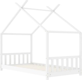 Rám dětské postele bílý masivní borovice 70 x 140 cm 283367
