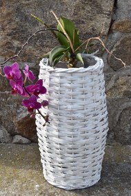 Vingo Váza proutěná bílá Rozměry (cm): 23x50