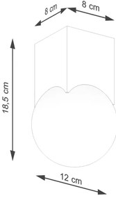 Sollux SL.1407 - Bodové svítidlo SOLIS 1xG9/8W/230V buk