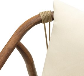 Zahradní židle Rovigo z masivu akáciové dřevo/béžová