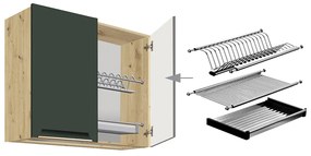 GLAMOUR z | horní skříňka GLA-53G s odkapávačem | 80 cm | zelená mat