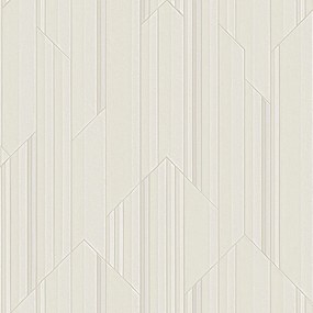 Luxusní  šedo-béžová geometrická vliesová tapeta na zeď, Z34915, Elie Saab 2