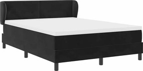 Postel s boxspringem s čelo Černá 160 x 200 cm samet 3340396