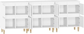 Příborníky 3 ks bílé 60 x 35 x 70 cm kompozitní dřevo 3185767