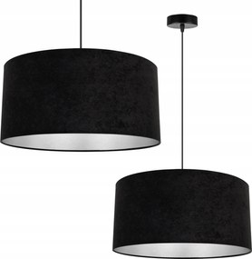 Závěsné Stropní Svítidlo Lustr Jednoduchý Chrom Stínidlo Černá Moderní Barva