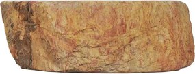 Umyvadlo 45 x 35 x 15 cm fosilní kámen krémové 142778