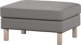 Potah na podnožku IKEA Karlstad barva šedá látka pletený vzor